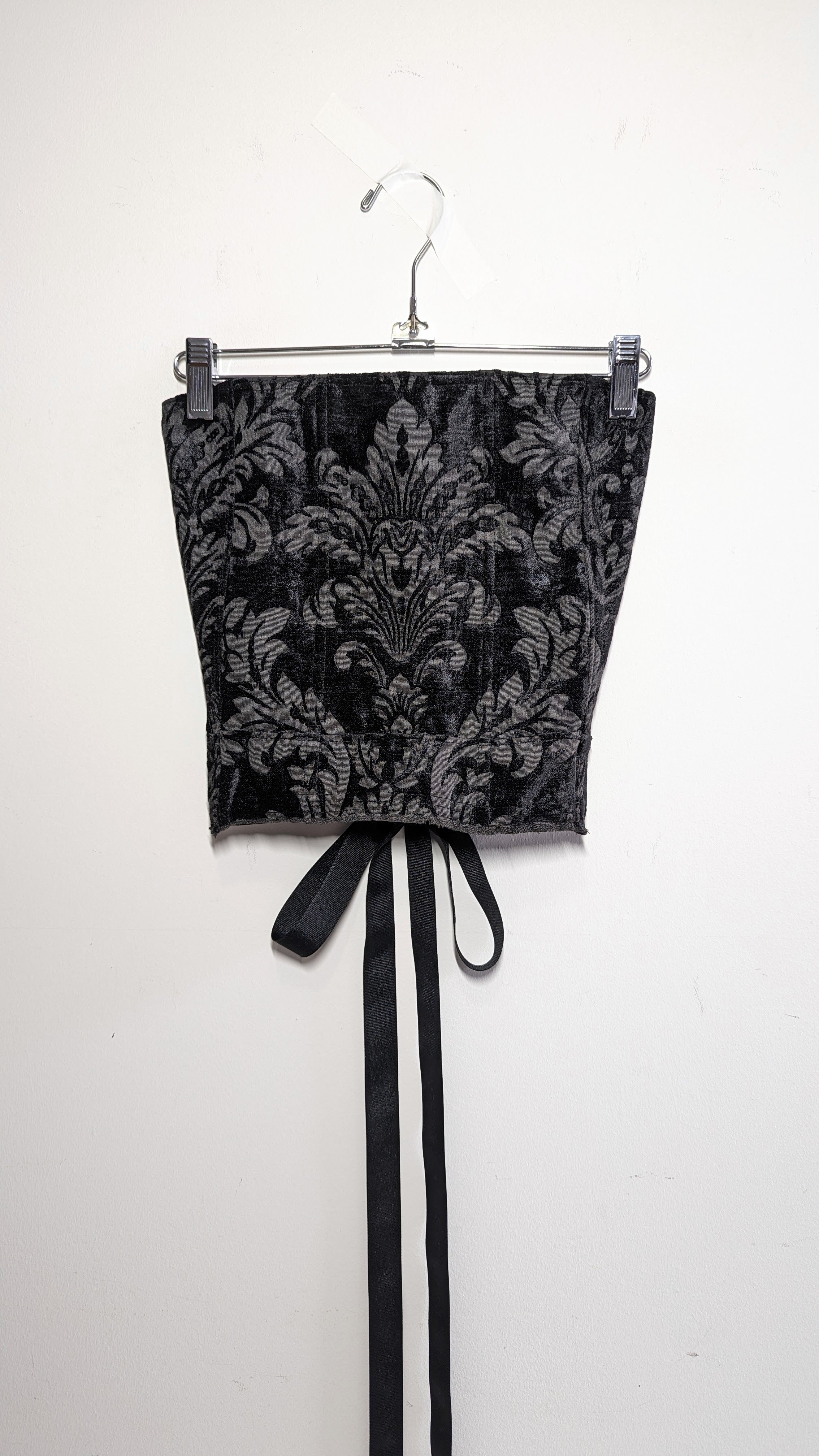 Black Floral Upholstery Corset – Kristin Mallison